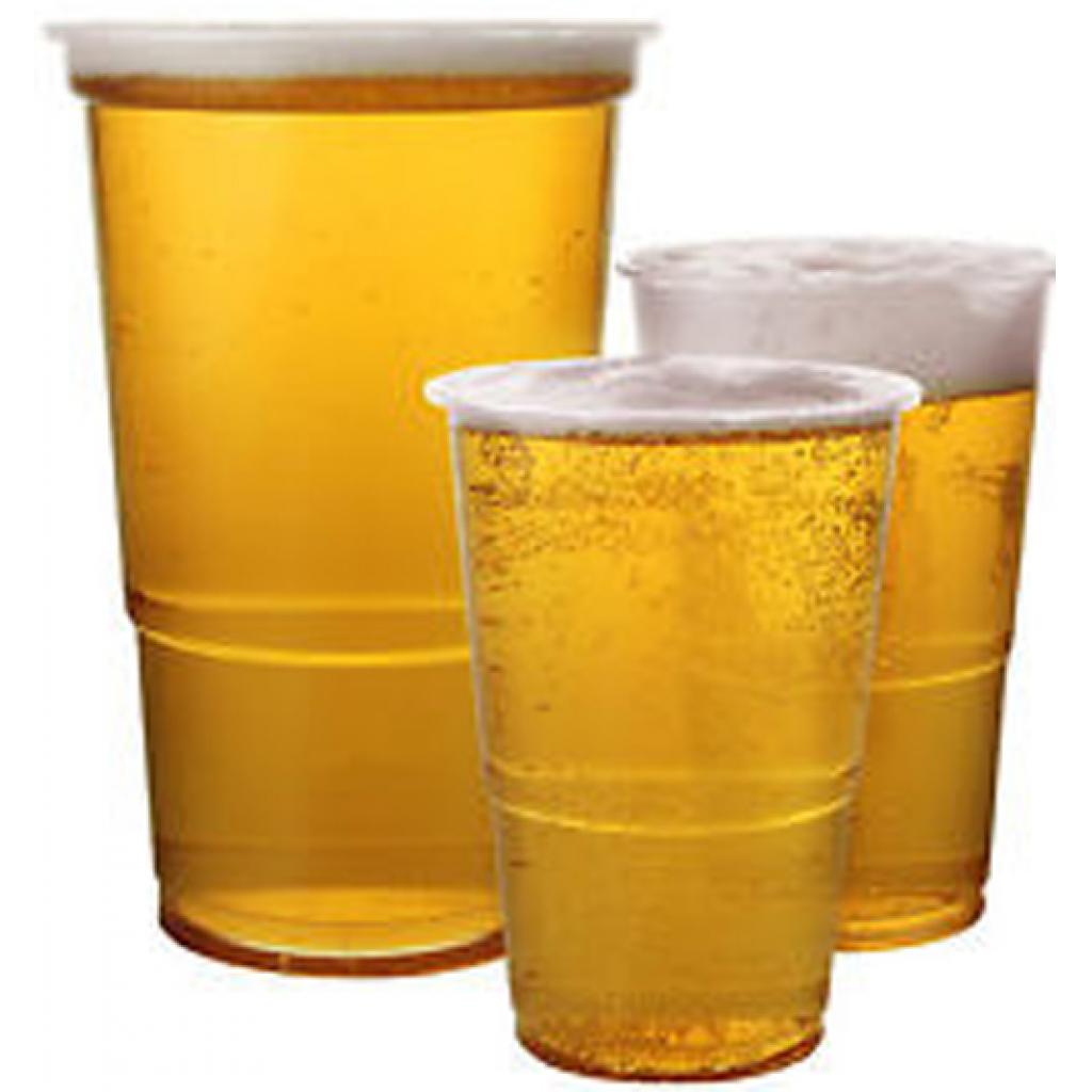 Pint 20oz Plastic Beer Cups Glasses Disposable Flexible