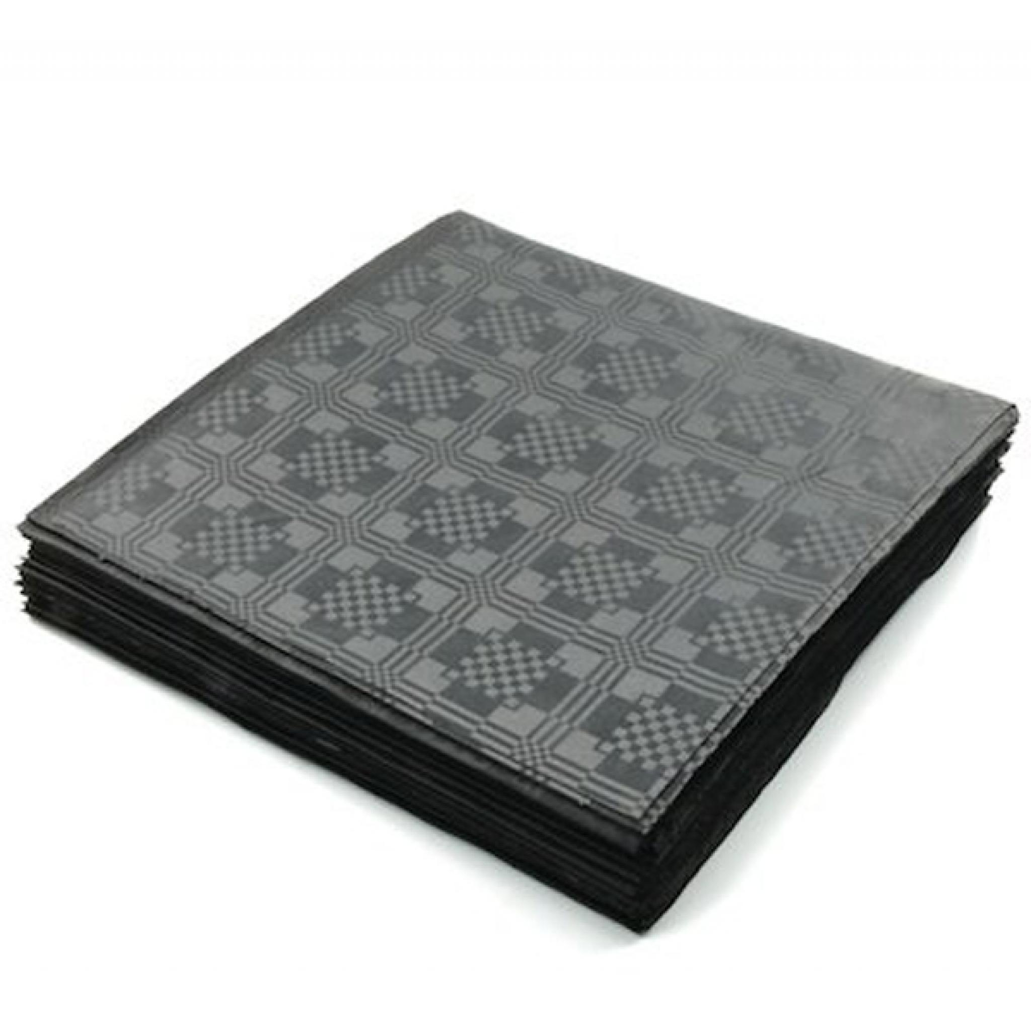 Black Disposable Paper Table Cover 90x88cm 25 Sheets