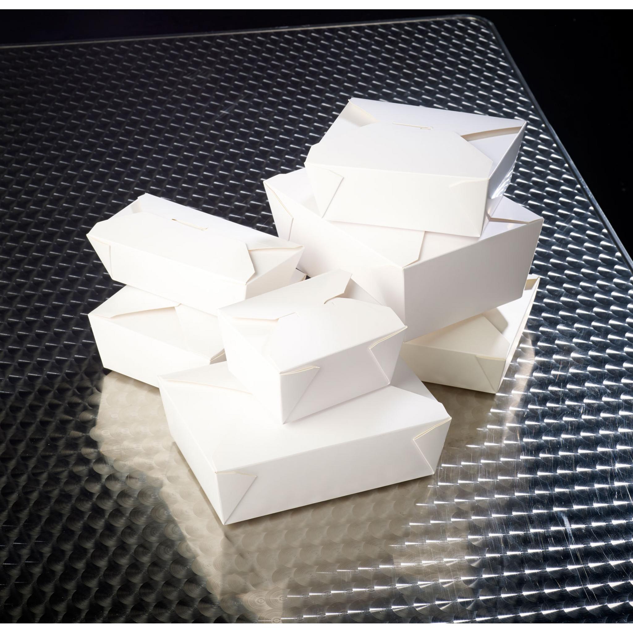 No2 White 51oz Square Paper Food Containers Boxes