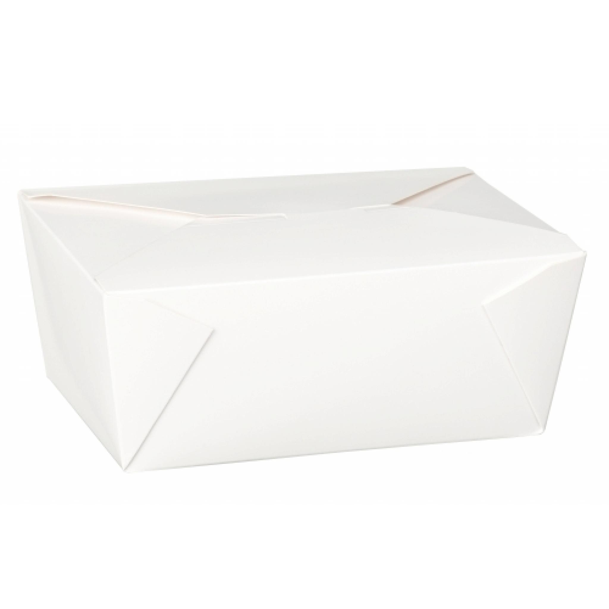 No4 White 98oz Square Paper Food Containers Boxes