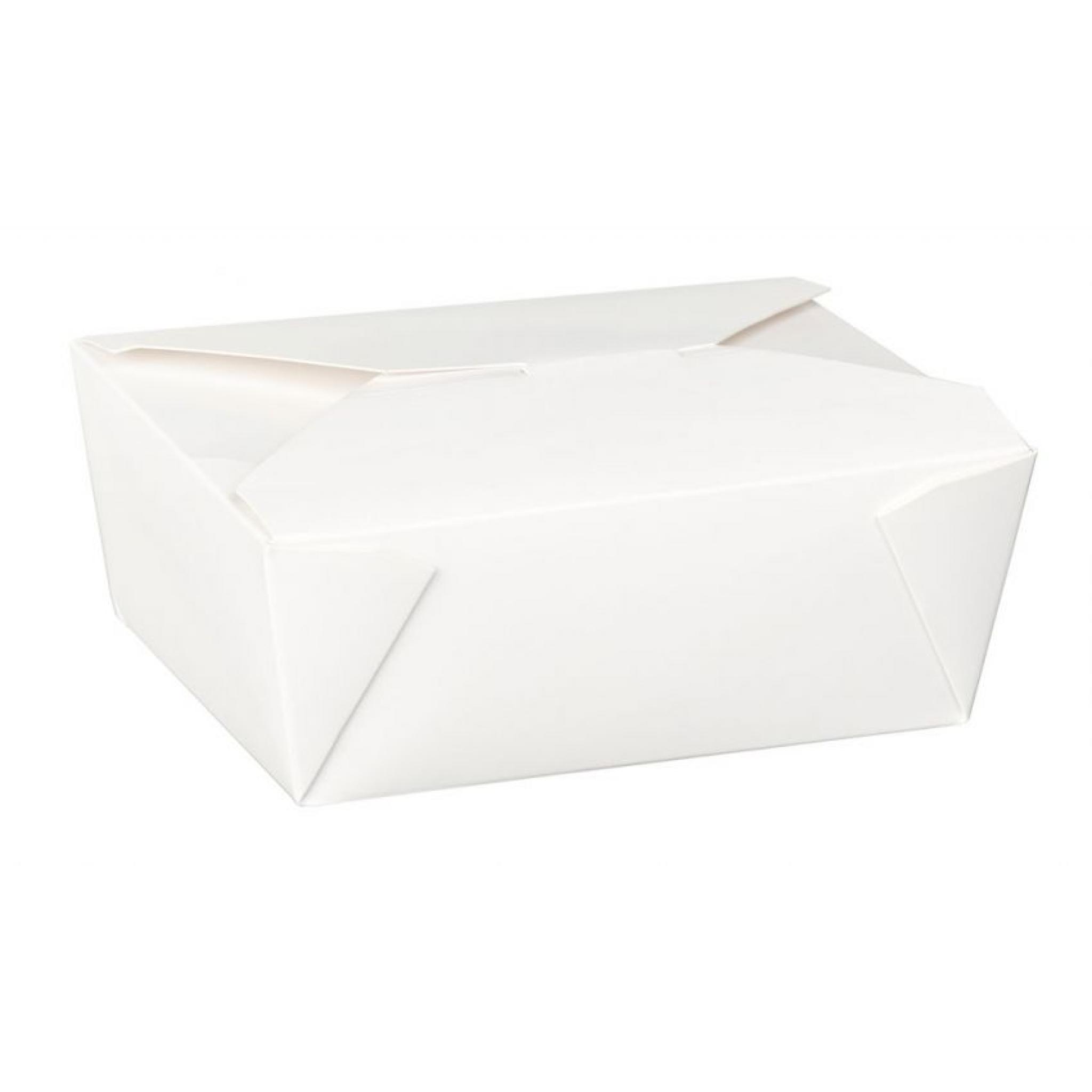 No8 White 46oz Square Paper Food Containers Boxes
