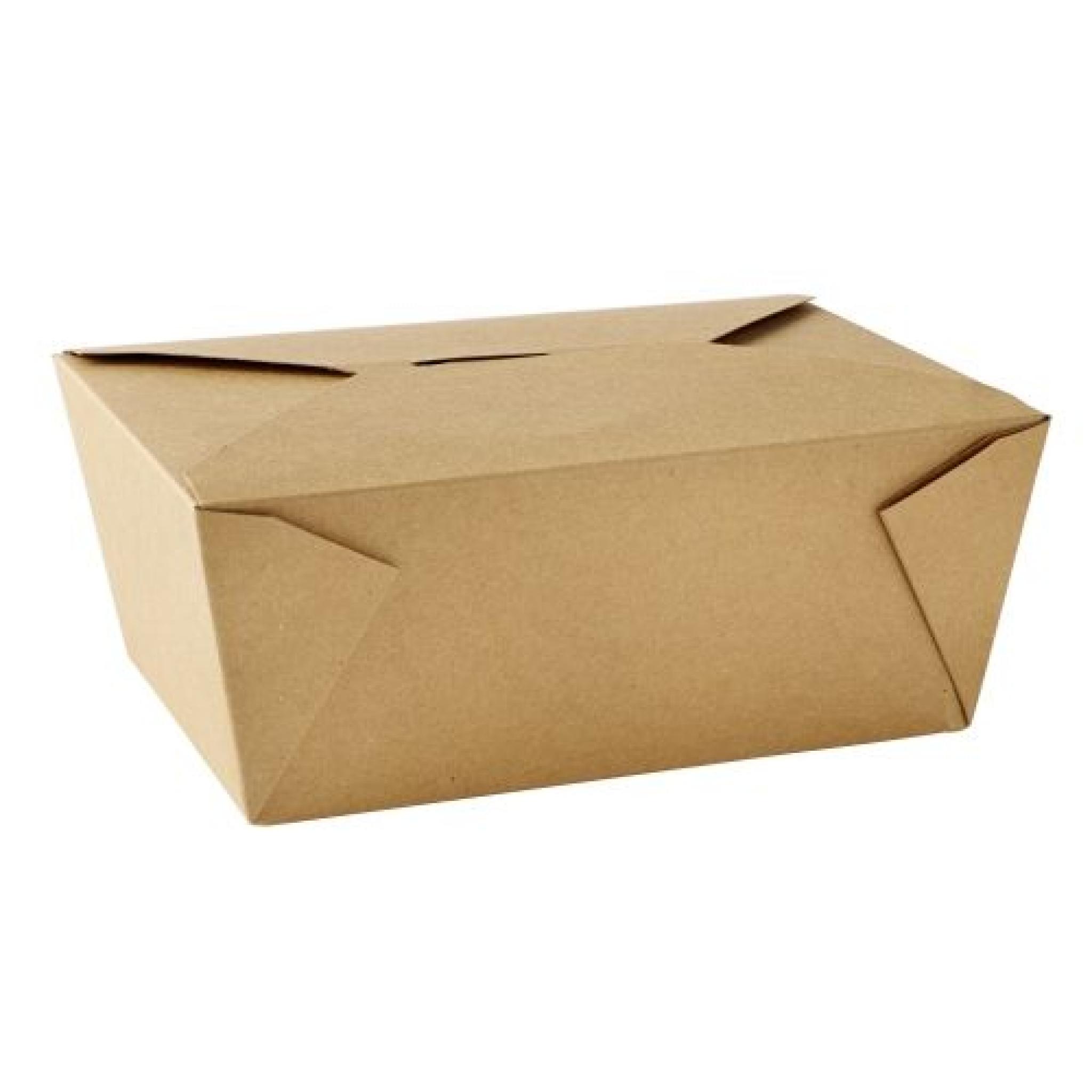 No4 Brown Kraft 98oz Square Paper Food Containers Boxes