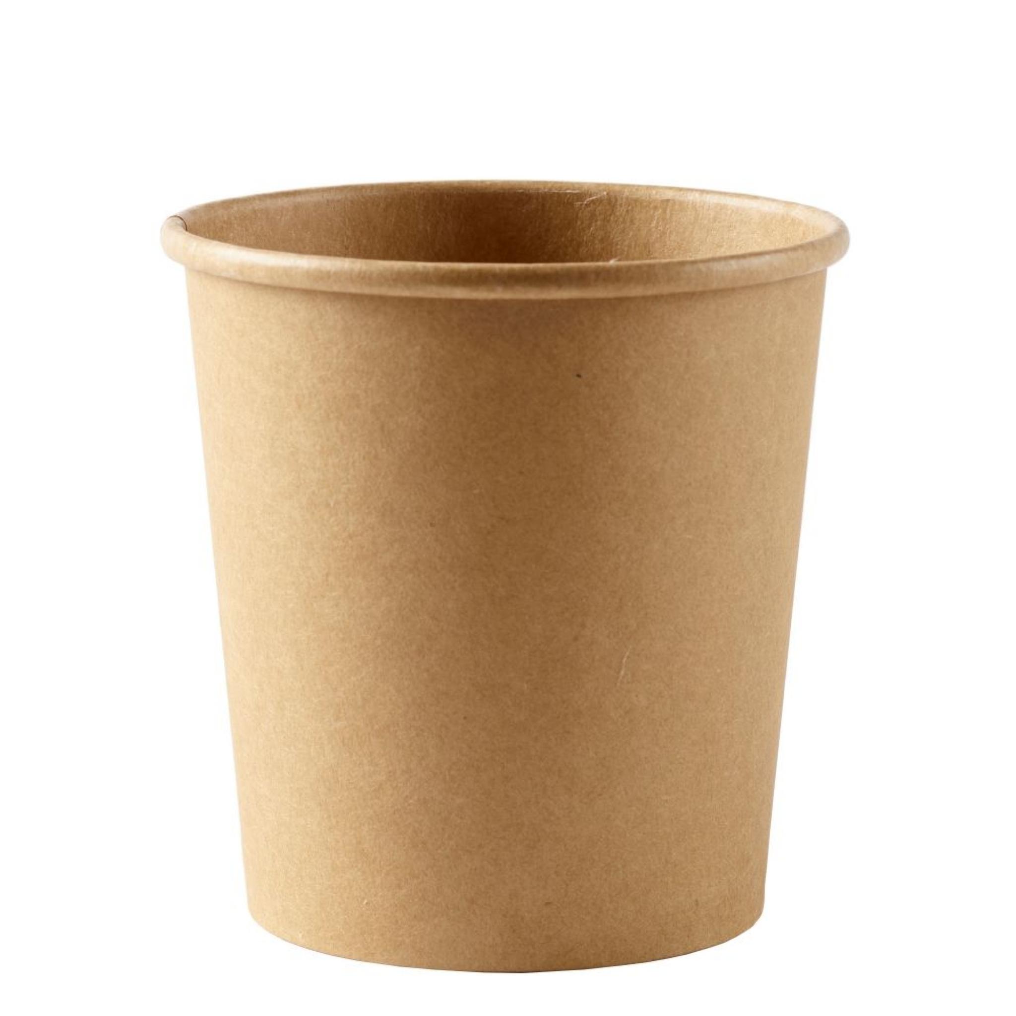 16oz / 500ml Brown HD Kraft Deli Soup Food Containers