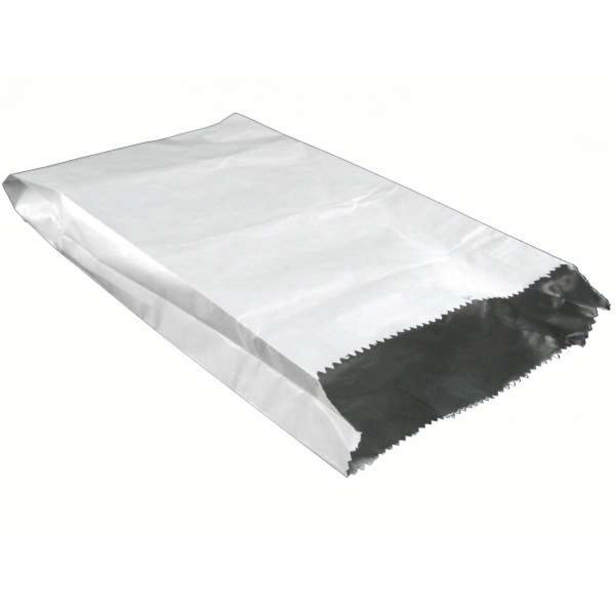White Paper Foil Bags 7 x 9 x 12 Lined Greaseproof Food