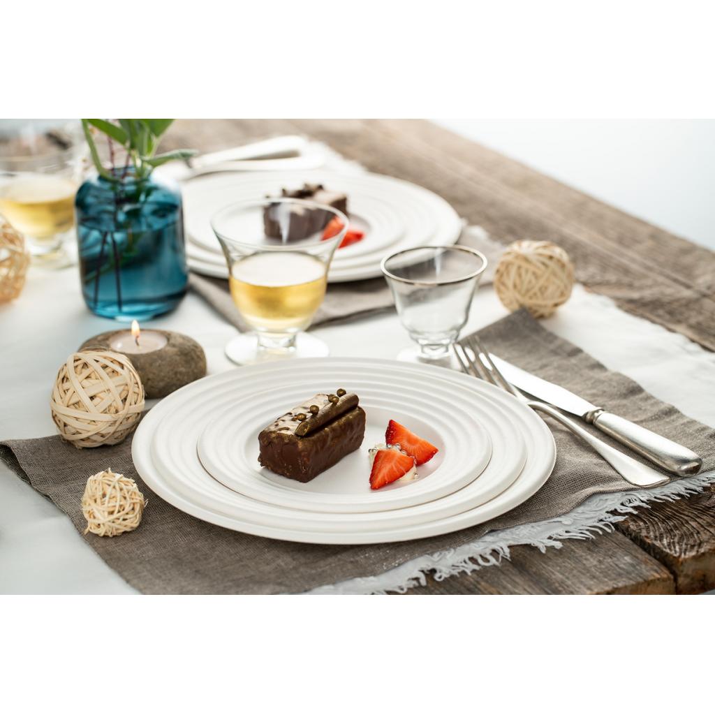 BePulp White Compostable Wave Plates - 18cm | Thali Outlet