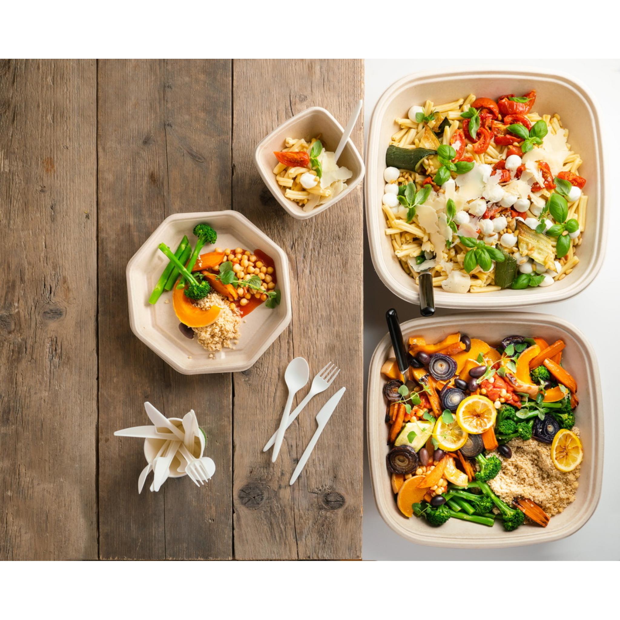 Sabert BePulp Clear Catering Serving Bowls LIDS 36 x 36cm